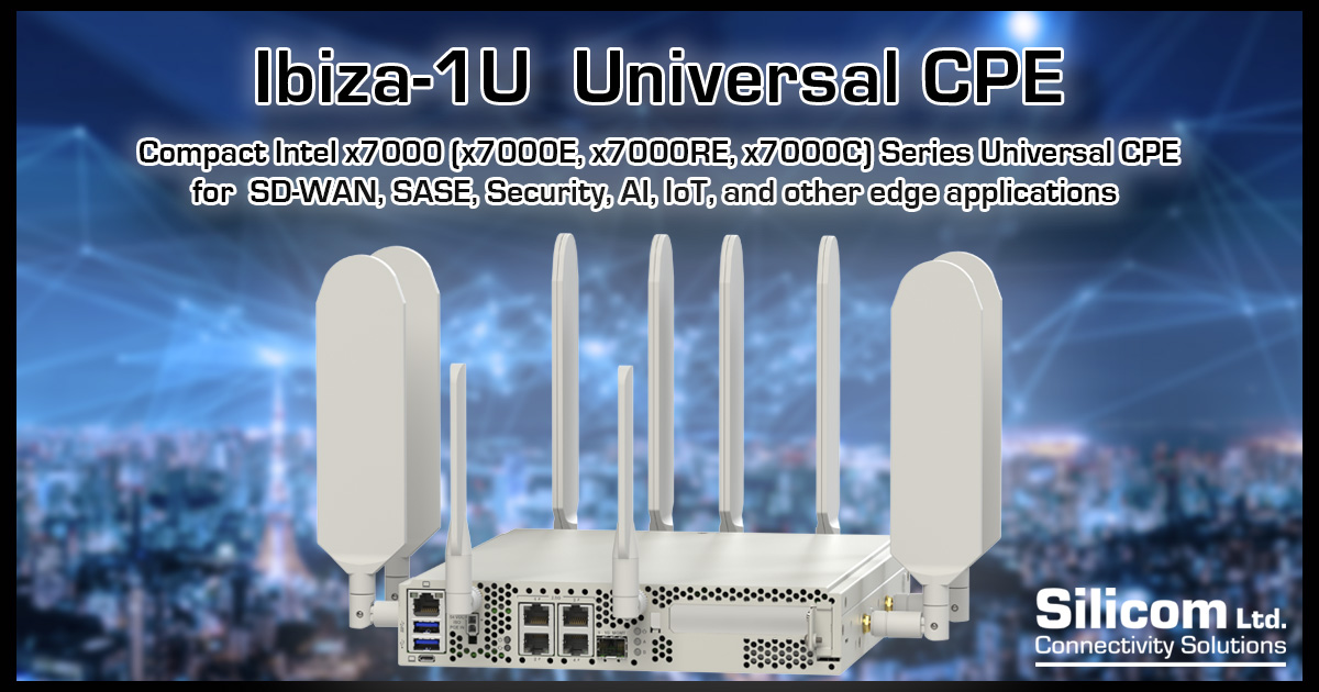 Ibiza 1U uCPE for SD-WAN and SD-Branch Intel Atom x7000